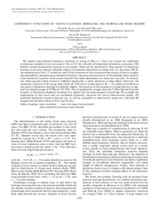 Luminosity functions of young clusters: Modeling the substellar mass regime - OpenKnowledge@NAU